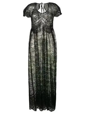 Rabanne Lace Maxi Dress - Black