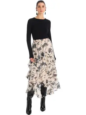 Allison Ella Midi Skirt - Black