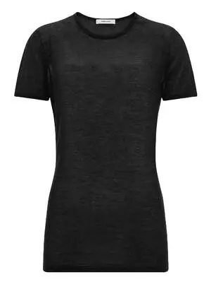 FERRAGAMO Knitted T-shirt - Black