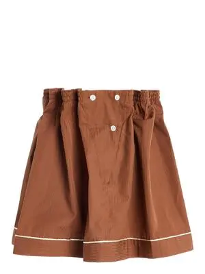 Prada Pinstriped Mini Skirt - Brown