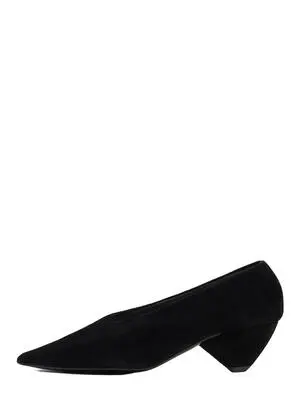 Bimba Y Lola Suede Pointed-toe Pumps - Black