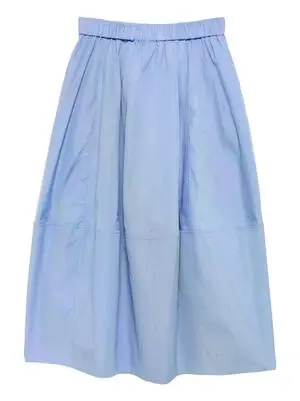 Co Collection Panelled Cotton Skirt - Blue