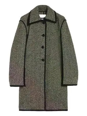 JIL SANDER Herringbone Coat - Grey