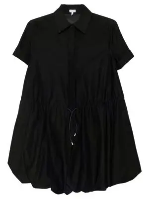 Loewe Drawstring Balloon Mini Dress - Black