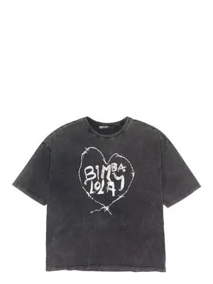 Bimba Y Lola Heart-logo T-shirt - Black