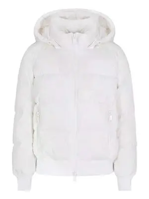 Armani Exchange Zip-up Puffer Jacket - White