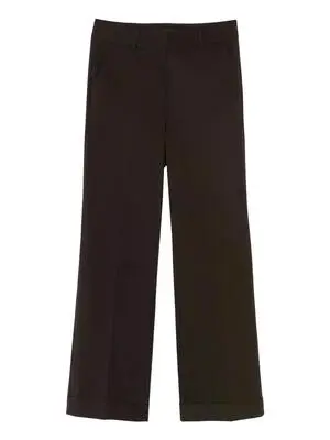 CAMBIO Cuffed Wide-leg Trousers - Brown