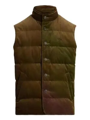 Ralph Lauren Logo-embroidered Corduroy Gilet - Brown