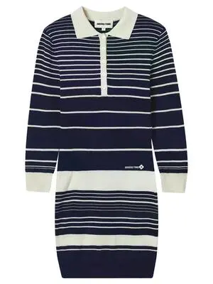 SHUSHU/TONG Striped Polo Dress - Black