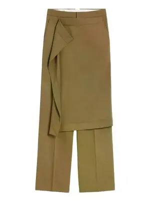 AMI Draped Wool Trousers