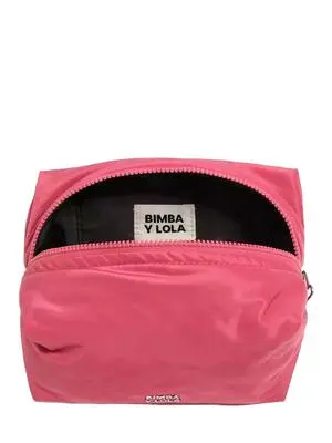 Bimba Y Lola Logo-plaque Make-up Bag - Pink