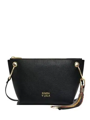 Bimba Y Lola Trapezium Leather Crossbody Bag - Black