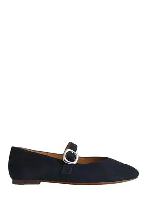 Madewell Remy Suede Mary Jane Flats - Juniper Berry