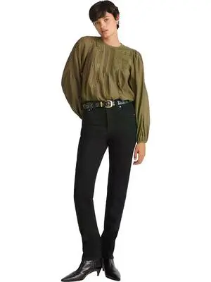 Madewell High-waisted Tapered Jeans - Black Frost