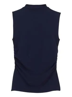 Madewell Ruched Mockneck Tank - Midnight Navy