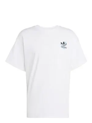 Adidas Florals Logo Oversized T-shirt - White