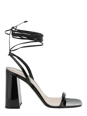 Miu Miu Leather Sandal Heels - Black