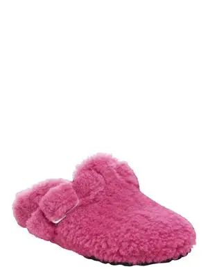 BIRKENSTOCK Boston Big Buckle Shearling Clog - Fuchsia Tulip