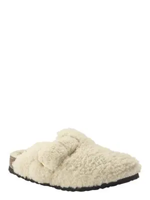 BIRKENSTOCK Boston Big Buckle Shearling Clog - Teddy Eggshell