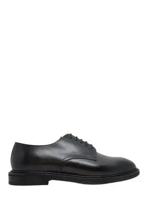 HENDERSON BARACCO Leather Derby Lace-up Shoes - Black