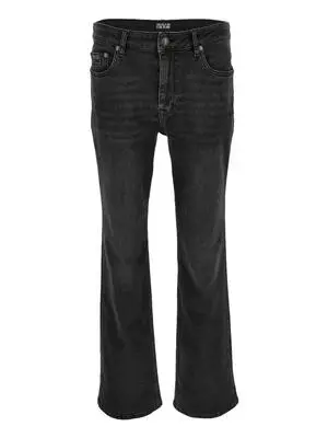 Versace Logo-patch Bootcut Jeans - Black