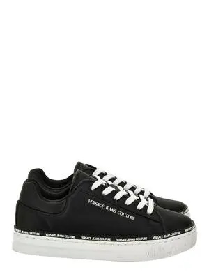 Versace Logo-detail Lace-up Trainers - Black
