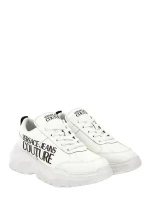 Versace Logo-print Chunky Sneakers - White
