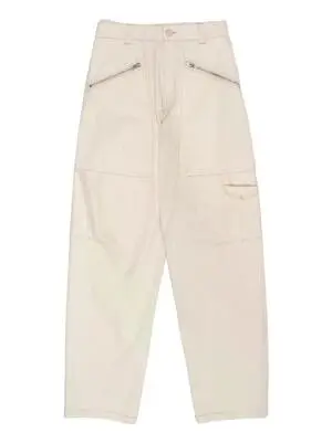 Bimba Y Lola Zip-pocket Cotton Trousers - Neutrals