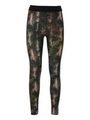 Just Cavalli Snakeskin-print Leggings - Brown