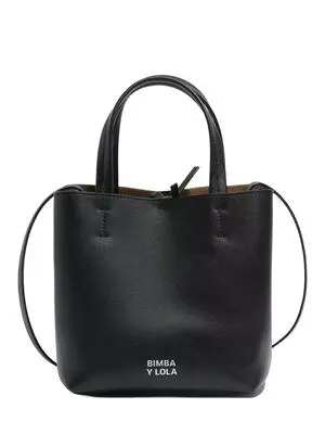 Bimba Y Lola Small Leather Tote Bag - Black