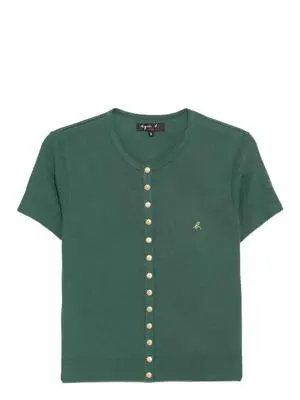 AGNÈS B. Logo-embroidered Top - Green