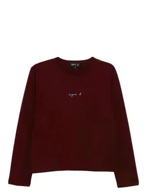 AGNÈS B. Logo-print Top - Red