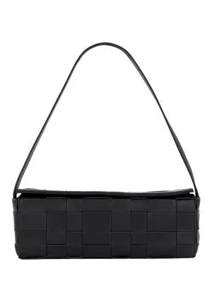 ST. AGNI Woven East West Bag - Black
