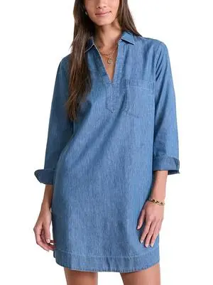 Vineyard Vines Margo Chambray Shirt Dress - Morning Mist