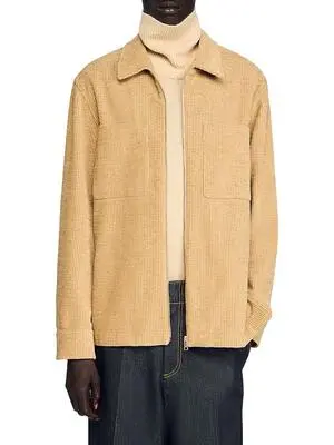 Sandro Corduroy Overshirt - Camel