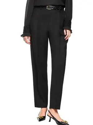 MARC CAIN Faqus Pleated Trousers - Black