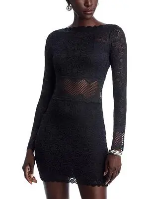 NIGHTCAP Cheval Lace Mini Dress