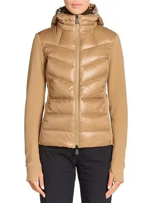 Moncler Zip-up Cardigan Jacket - Light Brown