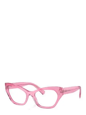 Dolce & Gabbana Cat Eye Eyeglasses - Transparent Pink