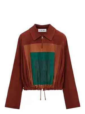 Loewe Suede Balloon Shirt Jacket - Brown