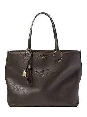 ASPINAL OF LONDON Oversized Leather Hudson Tote Bag - Brown