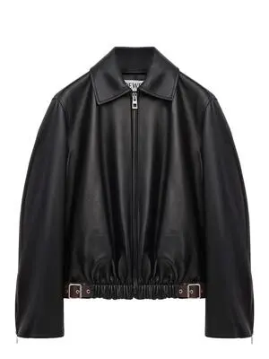Loewe Leather Shirt Jacket - Black