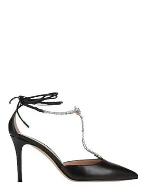 GIANVITO ROSSI Leather T-bar Pumps - Black