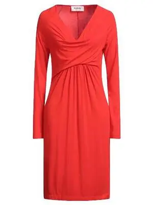 BLUGIRL Midi Flared Dress - Red