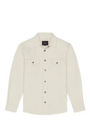 Rails Rhett Long Sleeve Shirt In Ivory - Stone