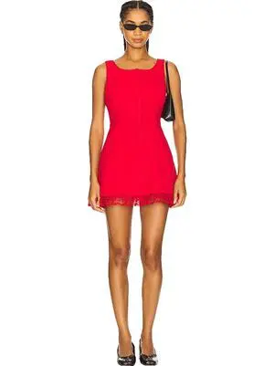For Love & Lemons Serena Mini Dress - Red