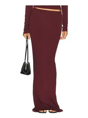 Eterne Maxi Soft Jersey Skirt - Oxblood