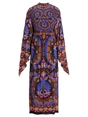 Farm Rio Printed Crepe De Chine Maxi Dress - Purple