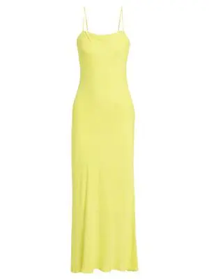Farm Rio Crepe De Chine Maxi Slip Dress - Bright Yellow