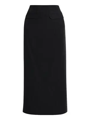 Farm Rio Cotton And Lyocell-blend Canvas Midi Skirt - Black